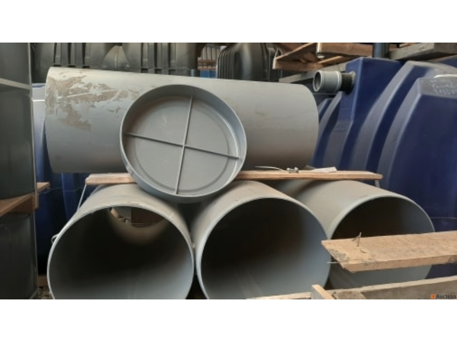 4 PVC- Inspection chamber with 4 entrances diameter 20 cm + cover and ...