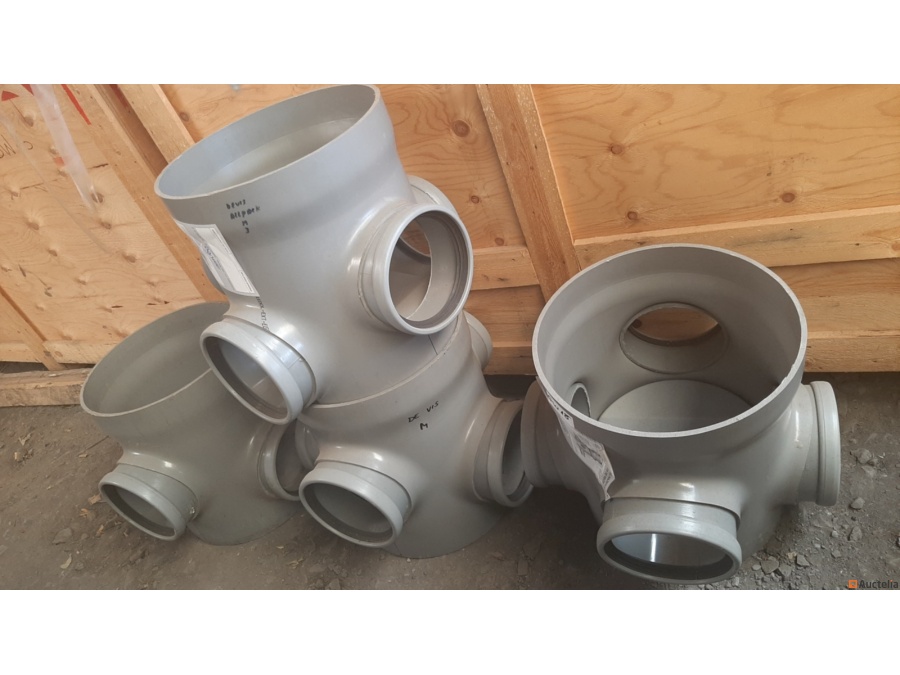 4 PVC-Manhole with 4 inputs diameter 20 cm + lid and raise - Construct ...