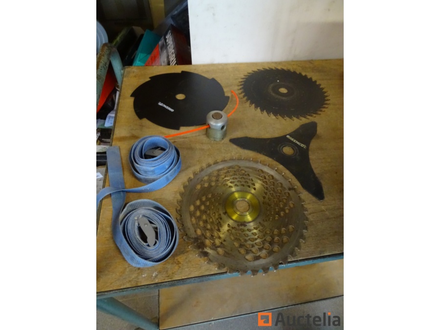 5 cutting elements for brushcutter, 2 small straps - Brush cutters ...