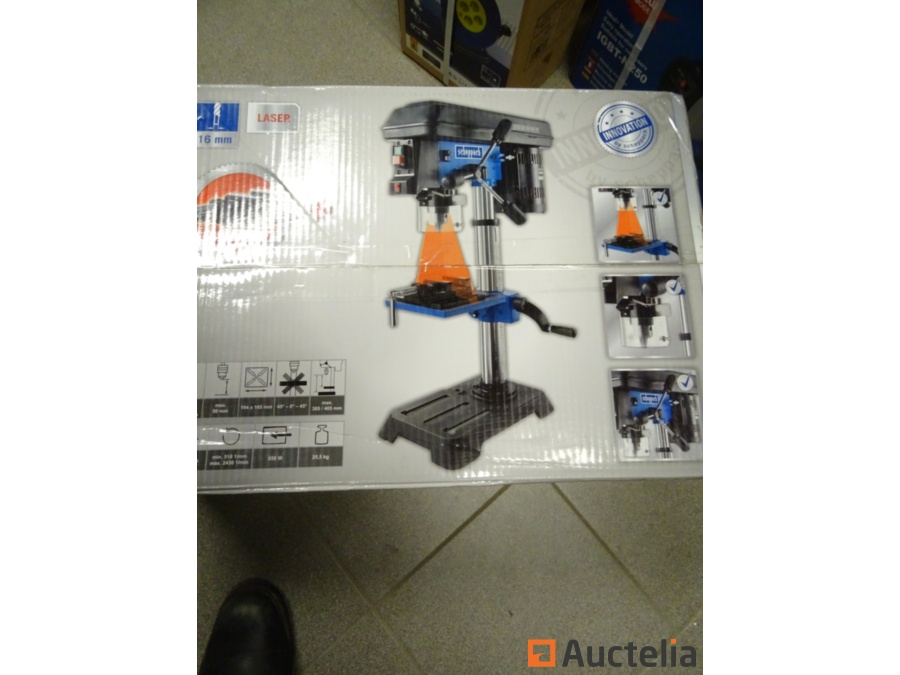 Column drilling machine + vice DP16SL- 230V 50Hz 550W - 16mm - Drillin ...