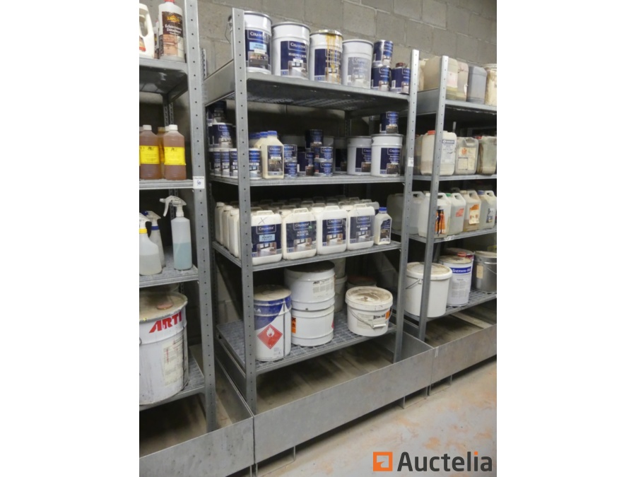 Galvanized shelf with retention tank - Shelves - auctelia.com
