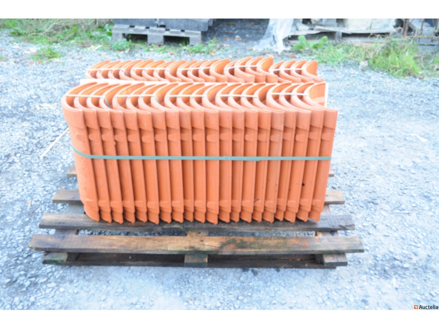 Koramic Bisch half-round tile tiles Terracotta color - Construction ...