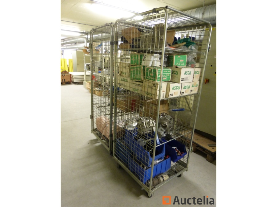 Mesh trolleys on wheels, Ball valves, Solenoid valves - Construction ...