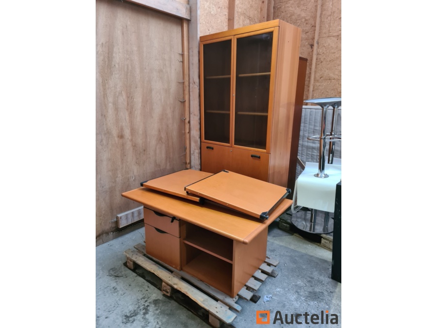 Office Table Birch Set (wardrobe + Office table + storage shelf) - Han ...