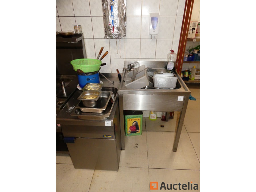 Plunge sink, wardrobe a stainless steel door - Horeca - Sink unit ...