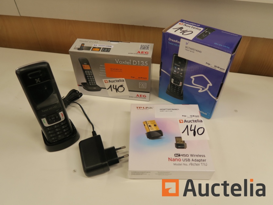 Proximus Twist 40 HD cordless phone, AEG Voxtel D135 cordless phone, T ...