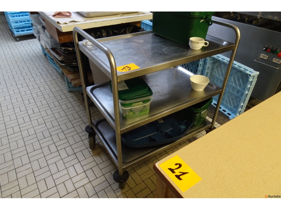 Stainless steel roller table with 3 platforms - Work tables - Inox tab ...