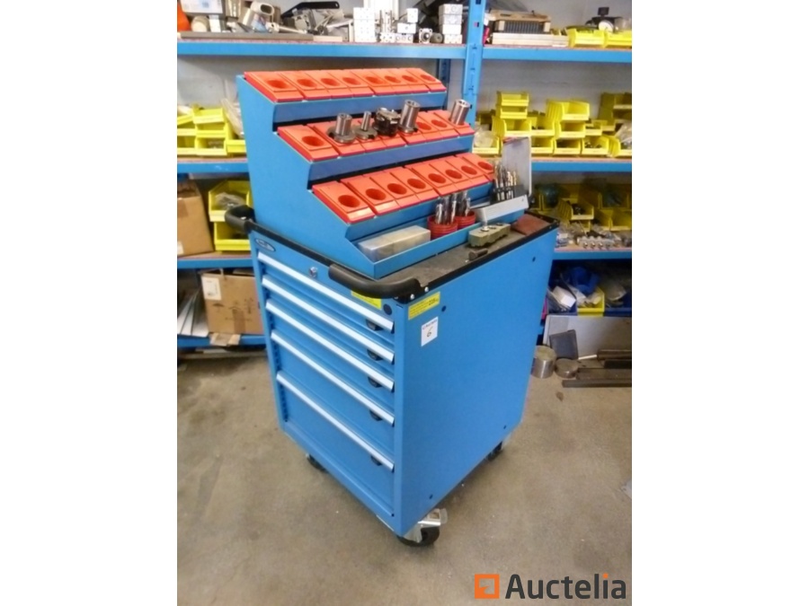 Tool trolley for hand tools of machine tools and metal milling machine ...