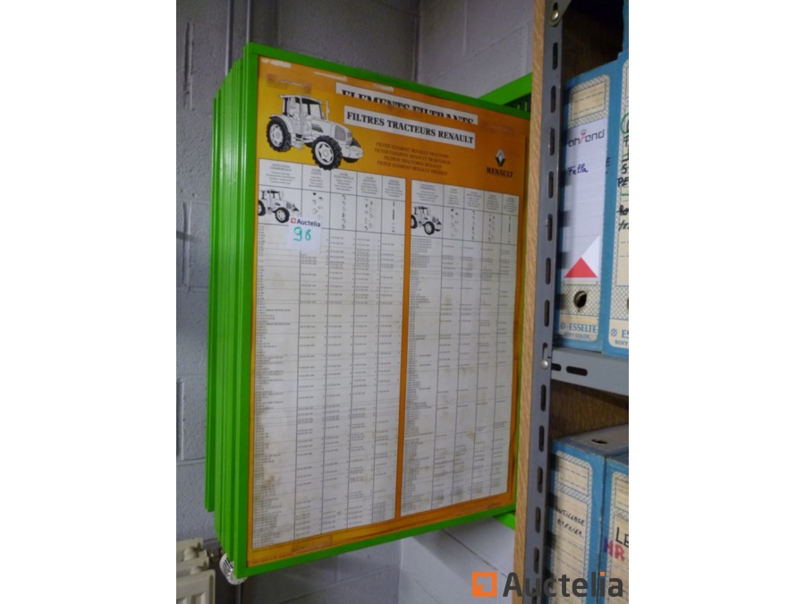 Wall panels of data sheets on Renault tractors - Garage - Workshop for ...