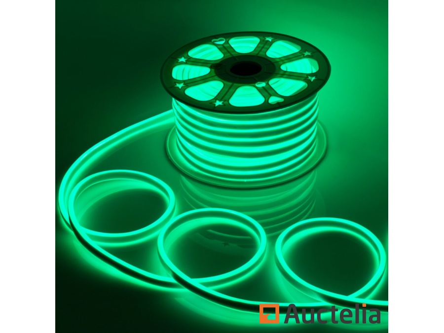 1 x 50 mètres néon LED strip Vert étanche double face 8W/M - Décoratio ...