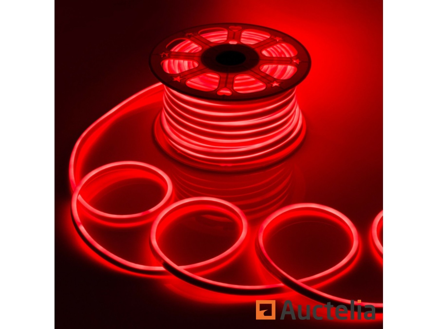 1 x 50 mètres SMD rouge LED strip flexible néon étanche double face 8W ...