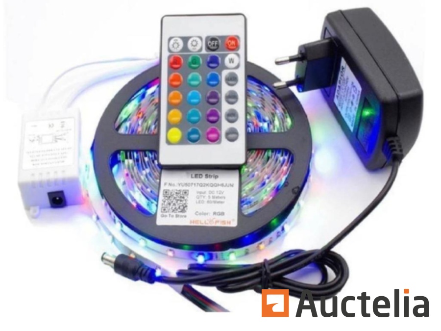 5 x 5m Bande set complet LED RGB étanche IP65 - Décoration - Luminaire ...