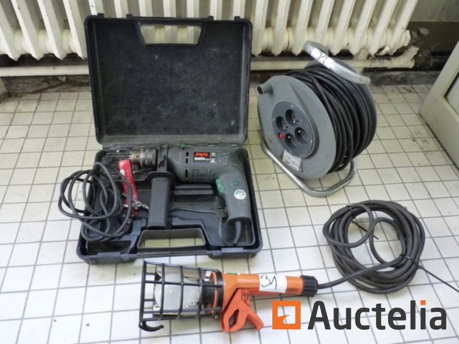 Foreuse Skil 6434H1, une allonge électrique Compact Master 25 m, une l ...