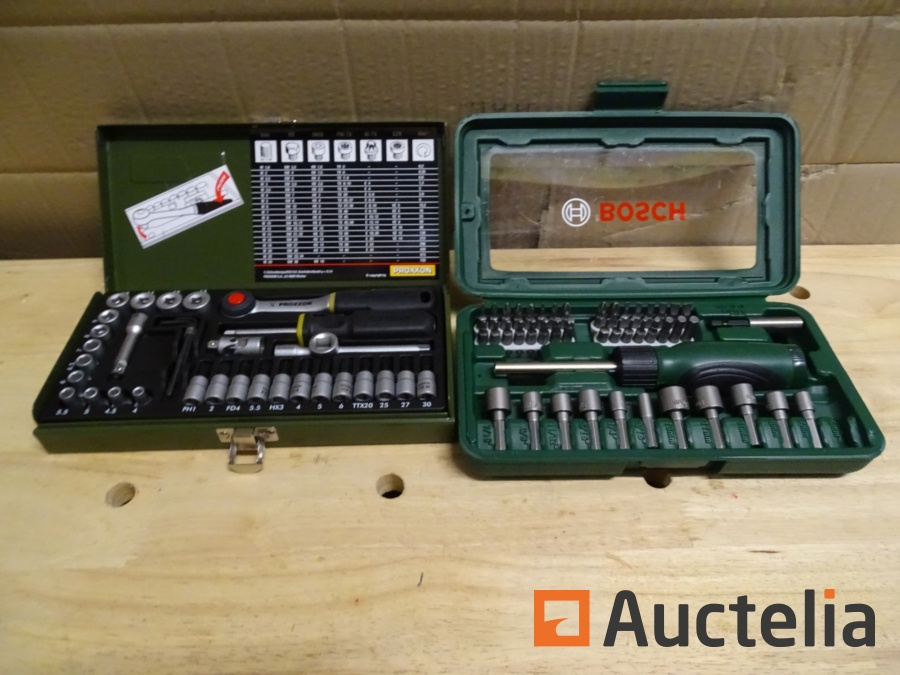 BOSCH bit houder schroevendraaier Kit, PROXXON ratelsleutel set - Bouw ...