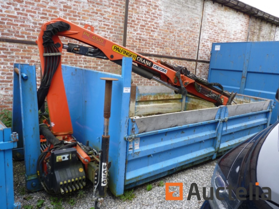 Container AVG afval met kraan Palfinger PK4501 - Bouw - Containers ...