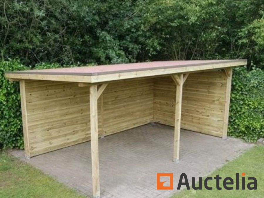 k256 overkapping/carport lessenaarsdak 3x5x2,6 met 1 wand van 3m - Car ...