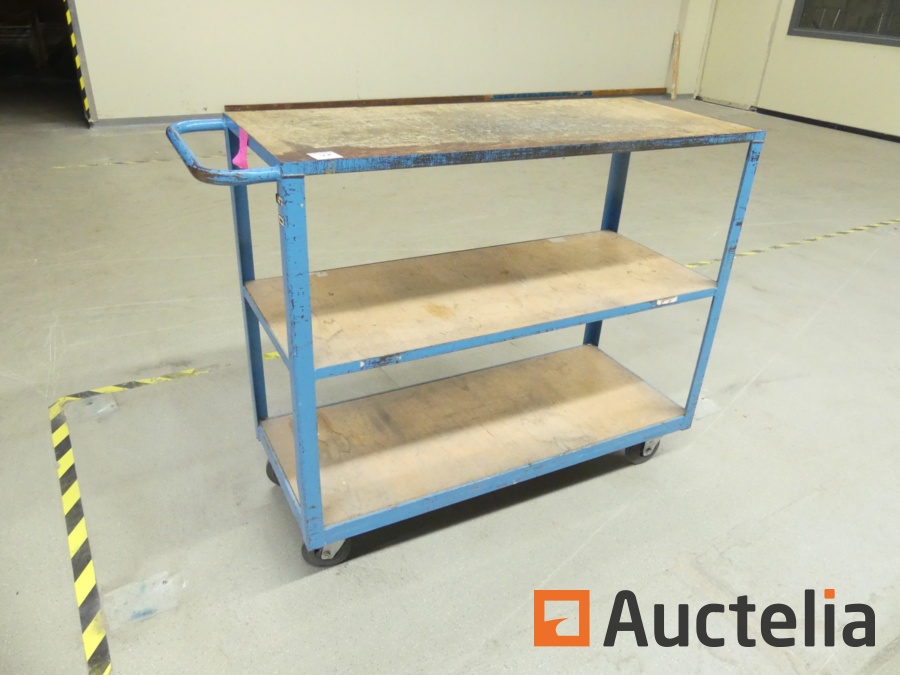 Metaal Roltafel 3 Rekken - Kantoormeubiliair - Kantoorkasten - auctelia.com