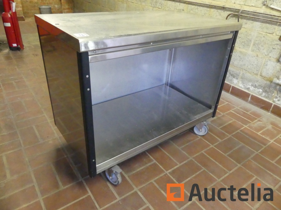 Roestvrijstalen werktafel op wielen - Werk tafels - Inox tafel ...